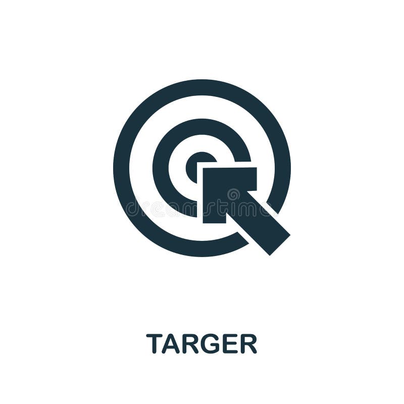 Target Icon. Simple Creative Element. Filled Monochrome Target Icon for ...