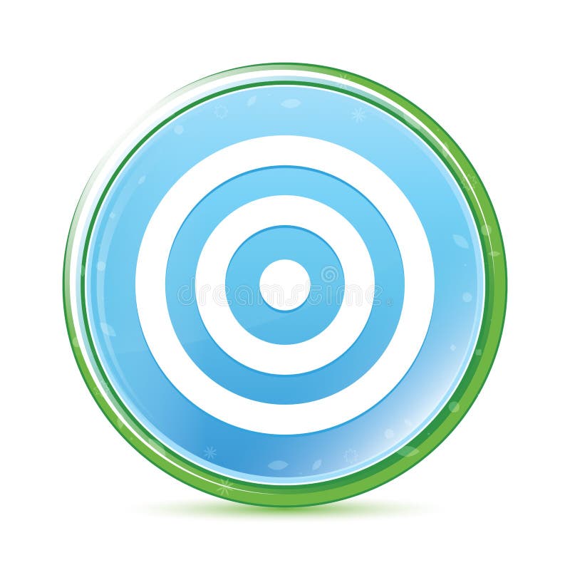 Target Icon Blue Round Button Stock Illustration - Illustration of icon ...