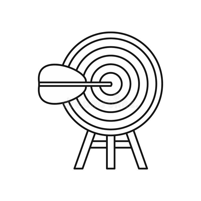 Target Icon in Outline Style Stock Vector - Illustration of icon, goal ...