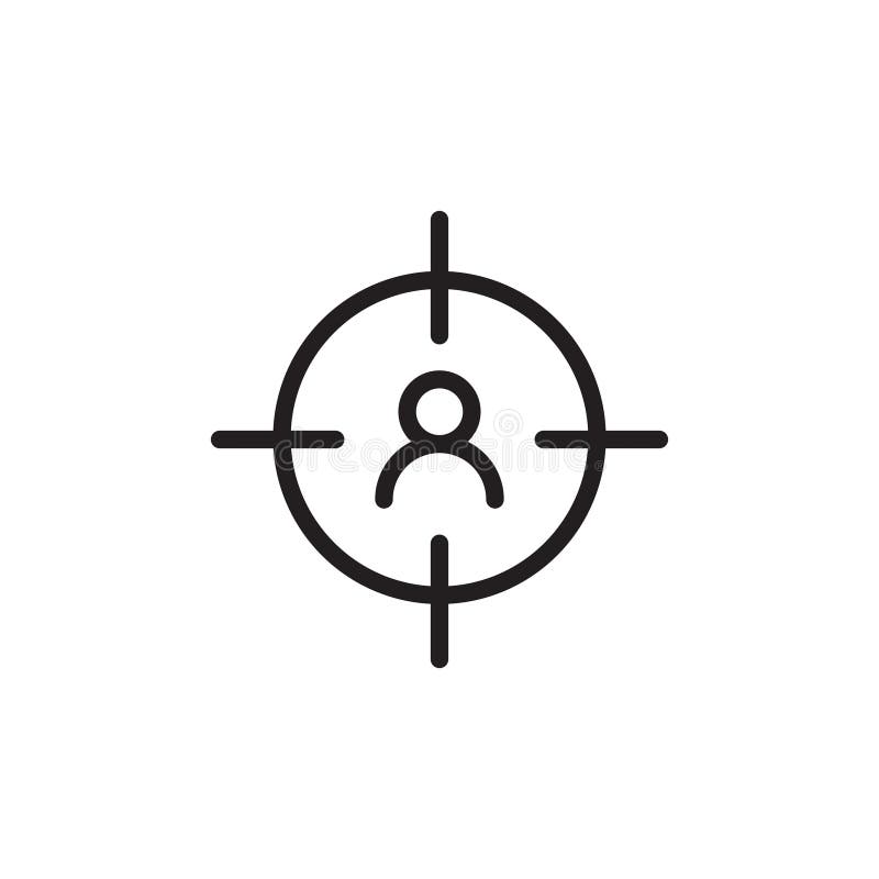Target Icon Outline Vector for Web Ui Stock Vector - Illustration of ...