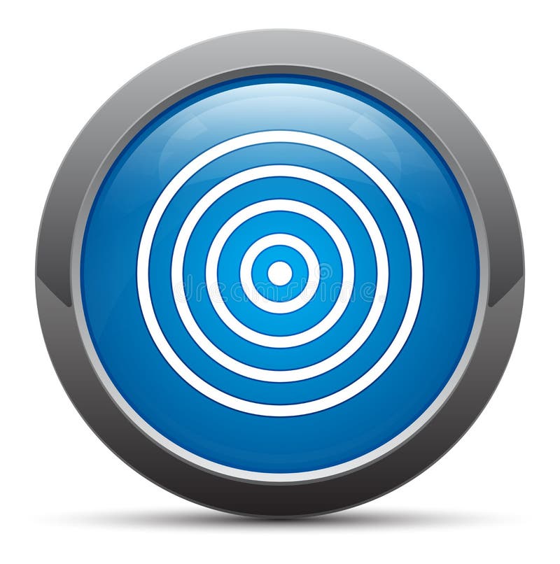 Target Icon Premium Blue Round Button Vector Illustration Stock Vector ...