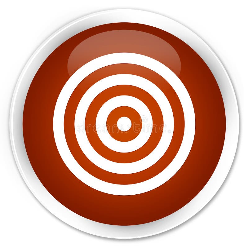 Target Icon Premium Brown Round Button Stock Illustration ...
