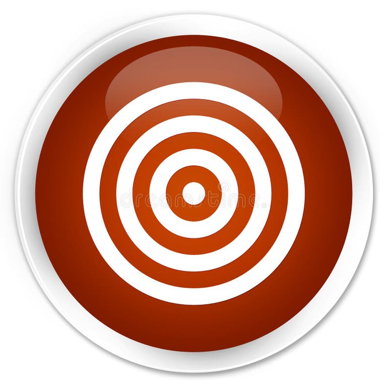 Target Icon Premium Brown Round Button Stock Illustration ...