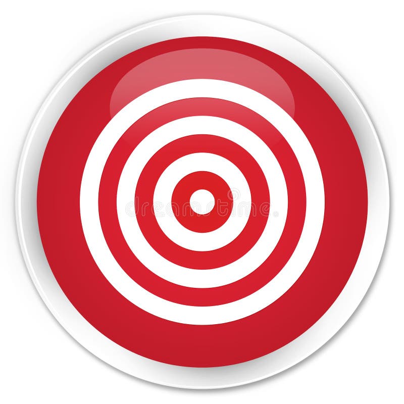 Target Icon Premium Red Round Button Stock Illustration - Illustration ...