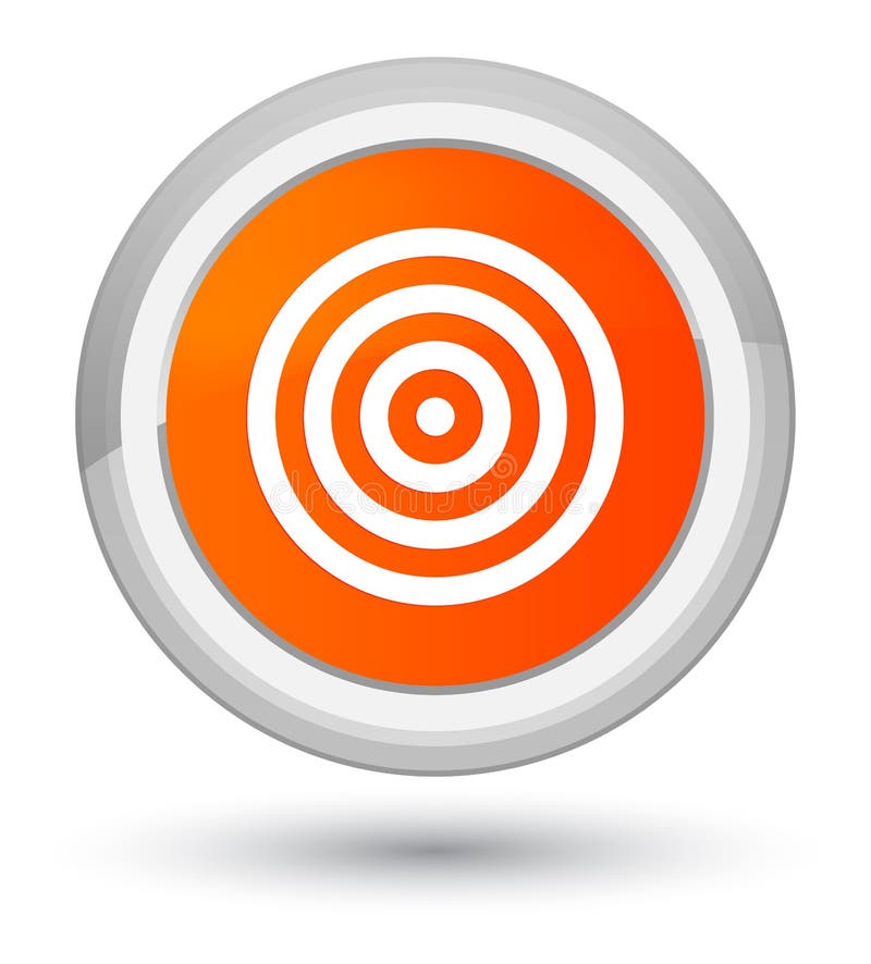 Target Icon Special Glassy Orange Round Button Stock Vector ...