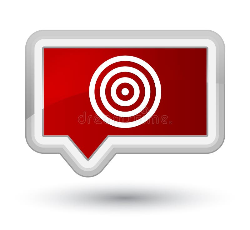 Target Icon Prime Red Banner Button Stock Illustration - Illustration ...