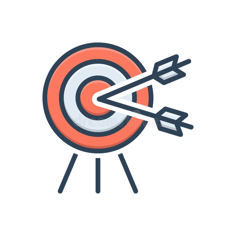 Color Illustration Icon for Target, Challenge and Accuracy Stock ...