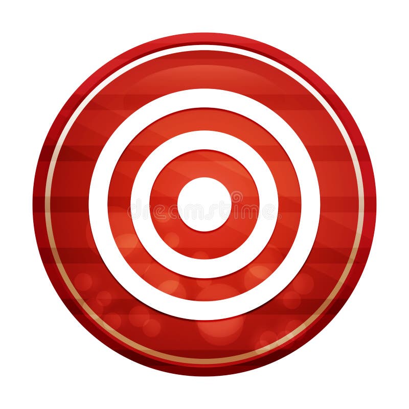 Target Icon Realistic Diagonal Motion Red Round Button Illustration ...