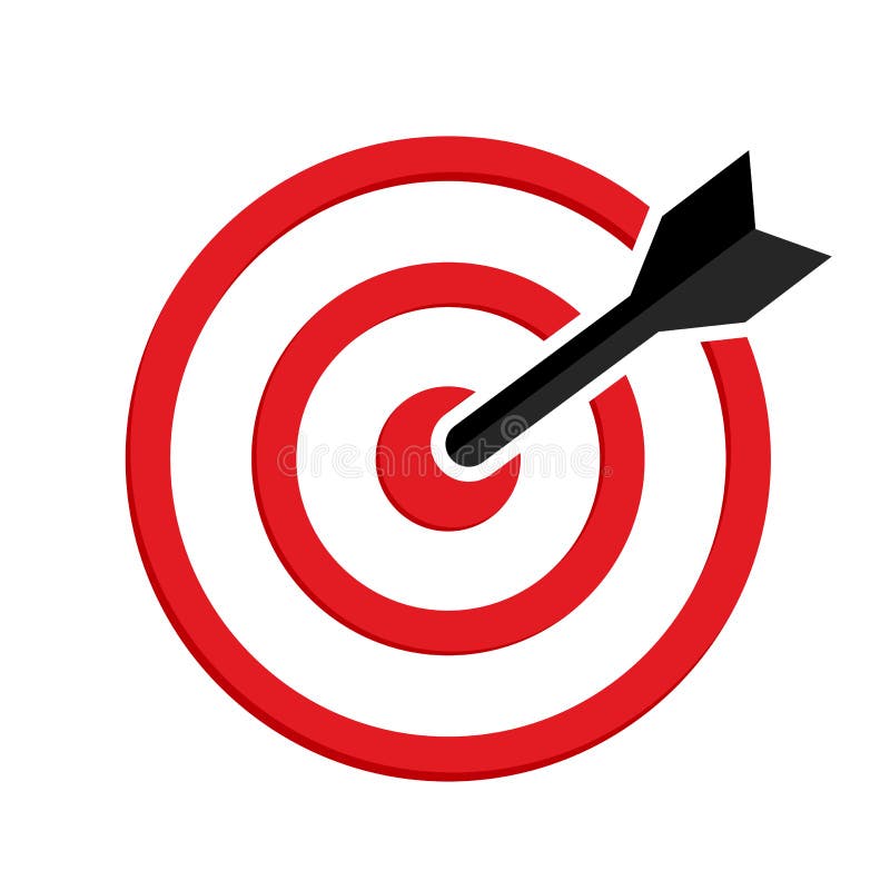 Target Icon. Red Aim, Black Arrow. Vector Stock Illustration ... Target Icon. Red Aim, Black Arrow. Vector Stock Illustration ...
