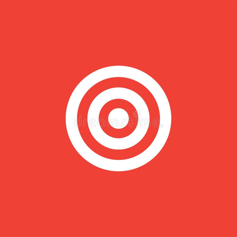 Target Icon on Black Background. Black Flat Style Vector Illustration ...