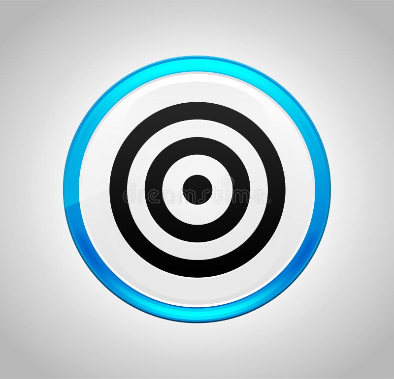 Target Icon Round Blue Push Button Stock Illustration - Illustration of ...