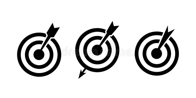 Target Icon Set. Goal Icon Vector. Target Marketing Icon Vector Stock ...
