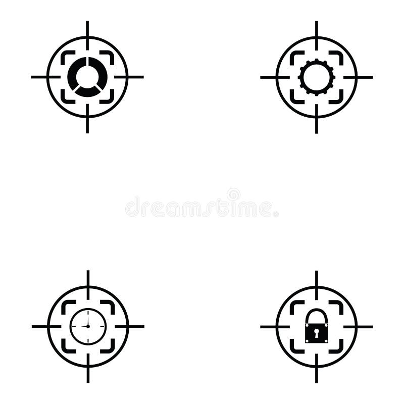 Target icon set stock vector. Illustration of icons - 107353402