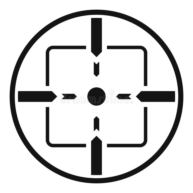 Target icon, simple style stock vector. Illustration of accuracy ...