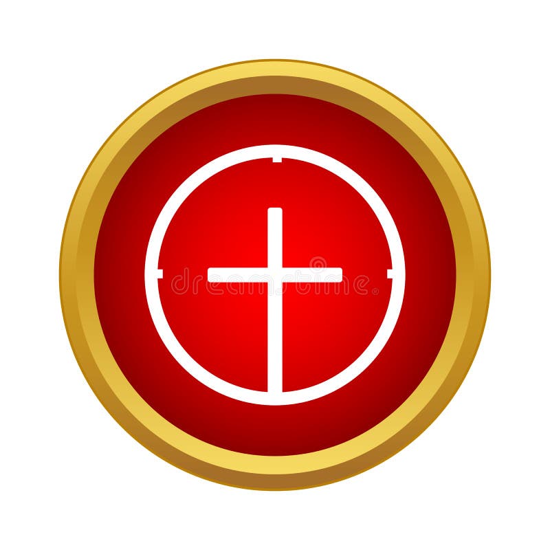 Target icon, simple style stock illustration. Illustration of shot ...