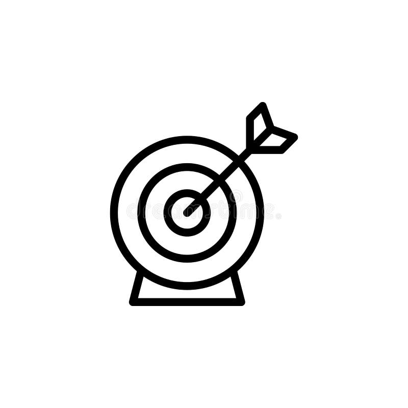 Target Icon. Simple Thin Line, Outline Vector of Project Management ...