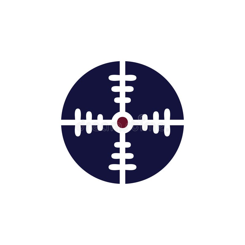 Target Icon Solid Maroon Navy Colour Military Symbol Perfect.(Multiple ...