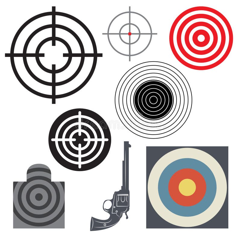 Target icon or symbol set stock vector. Illustration of circle - 97898763