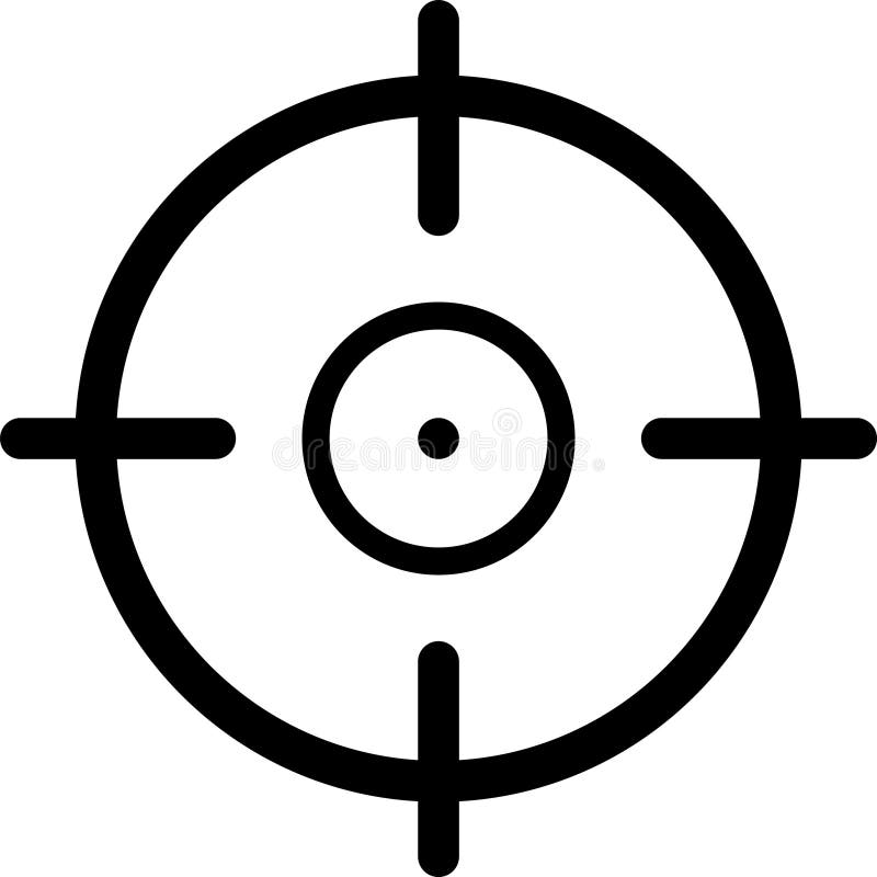Target Icon Symbolizing the Act of Aiming at a Central Point, Focusing ...
