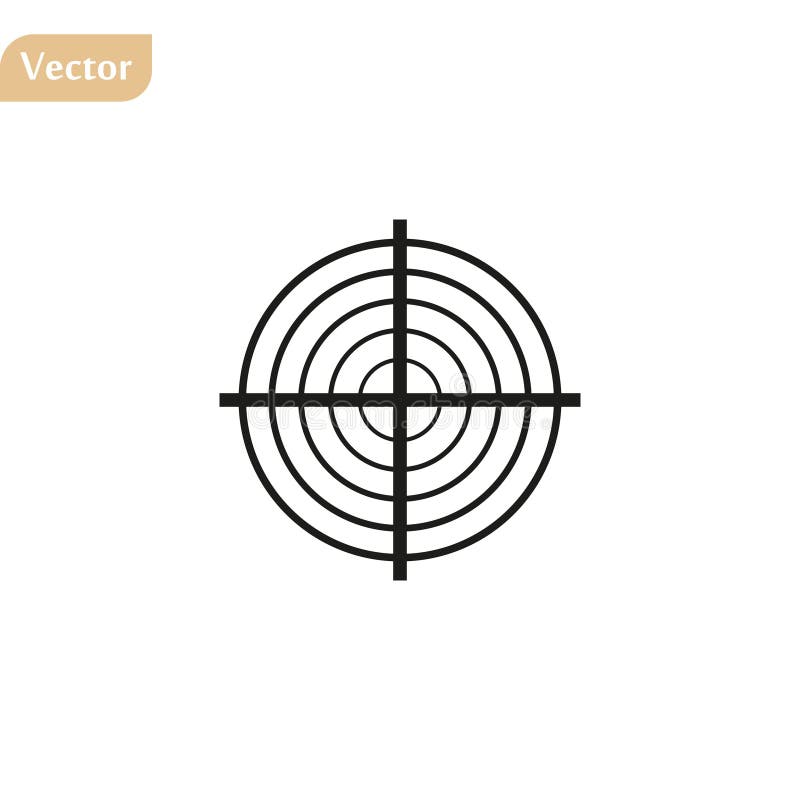 Target Icon in Trendy Flat Style Isolated on White Background. Symbol ...