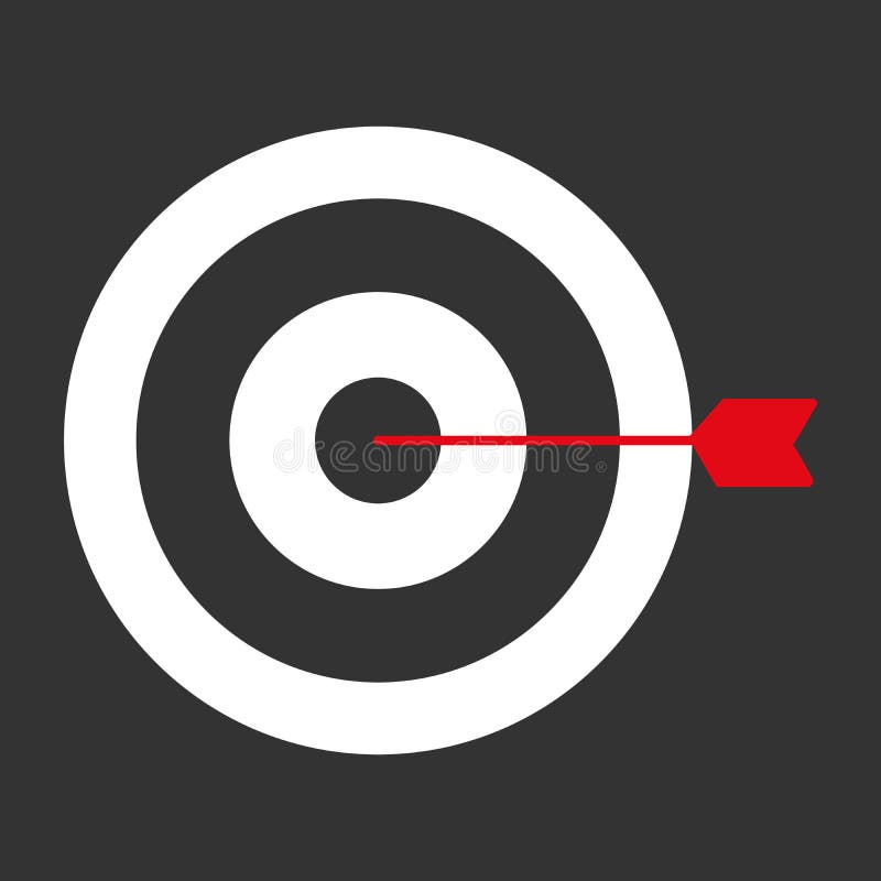 Target Icon in Trendy Flat Style Isolated on Grey Background Stock ...