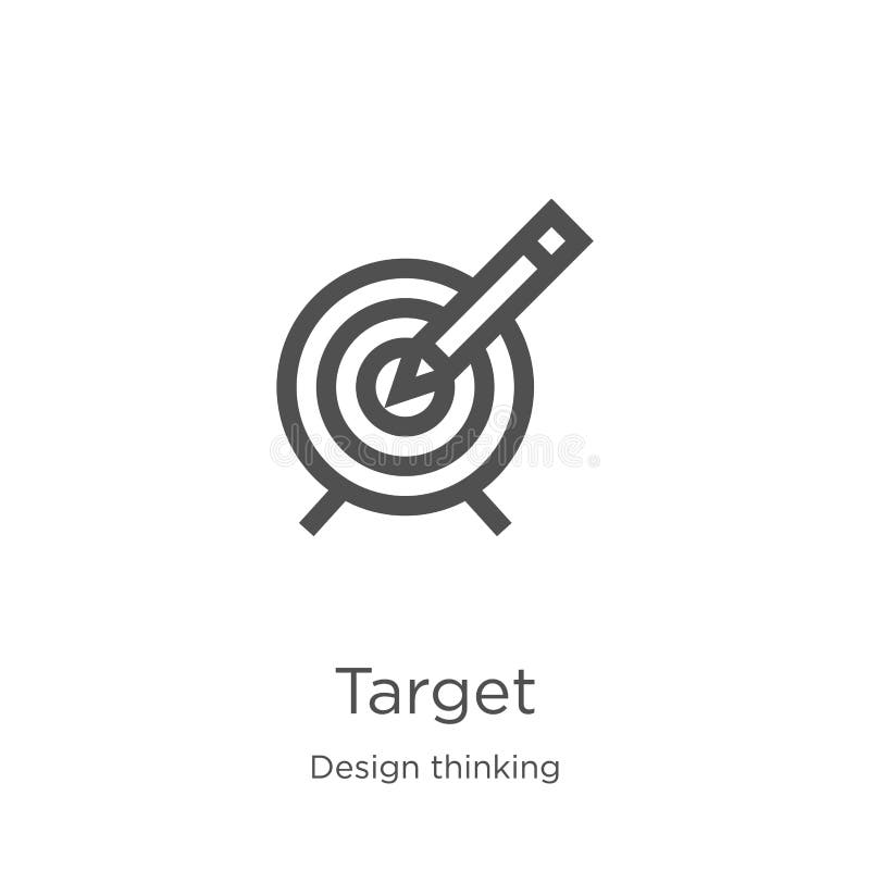 Target Icon Vector from Design Thinking Collection. Thin Line Target ...