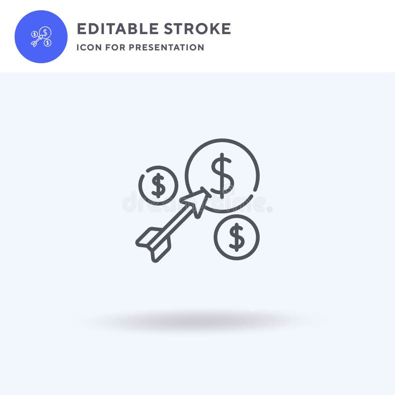 Target icon vector, filled stock vector. Illustration of symbol - 345357751