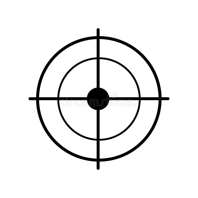 Target Icon Strategy Symbol Isolated on White Vector Stock Vector ...