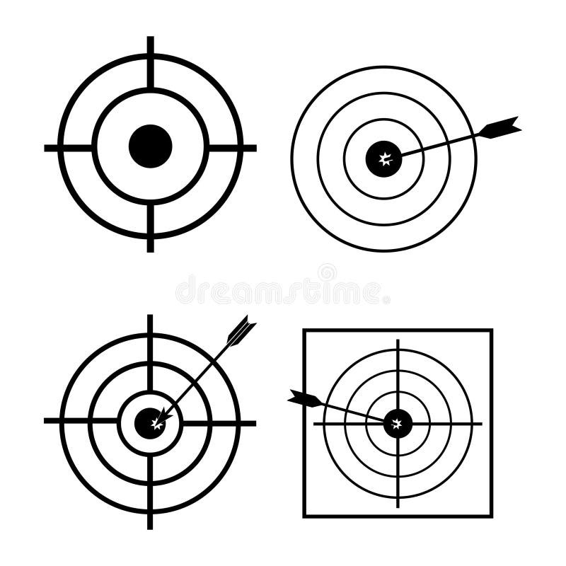Target icon stock vector. Illustration of vector, bullet - 289637193