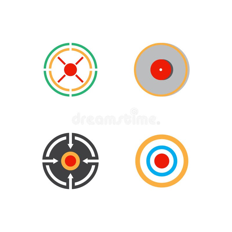 Target Icon Vector Ilustration Template Stock Vector - Illustration of ...