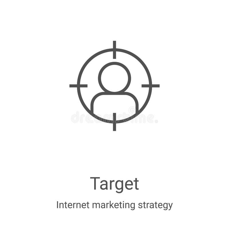 Target Icon Vector from Advertising Collection. Thin Line Target ...