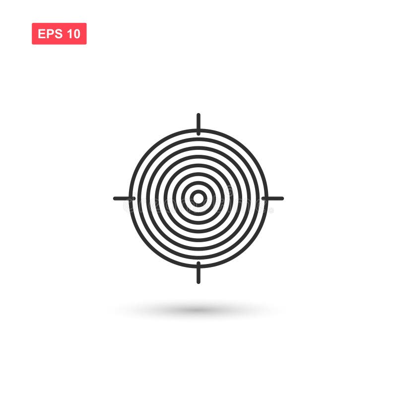 Target Icon Vector Isolated Stock Vector - Illustration of pictogram ...