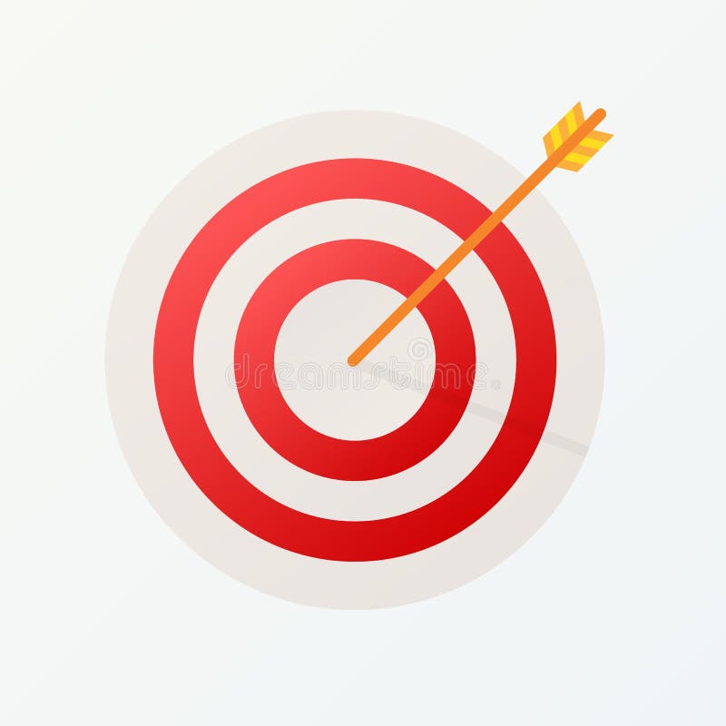 Target Icon. Vector Isolated Illustration in Flat Style. Concept Target ... Target Icon. Vector Isolated Illustration in Flat Style. Concept Target ...