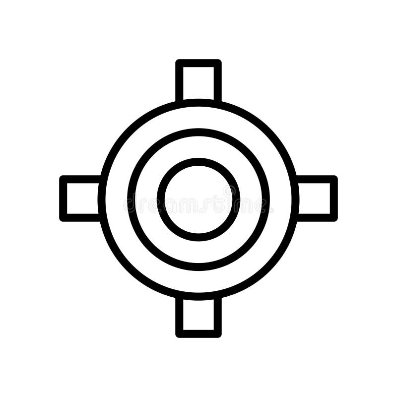 Target Icon Vector Isolated on White Background, Target Sign , Black ...