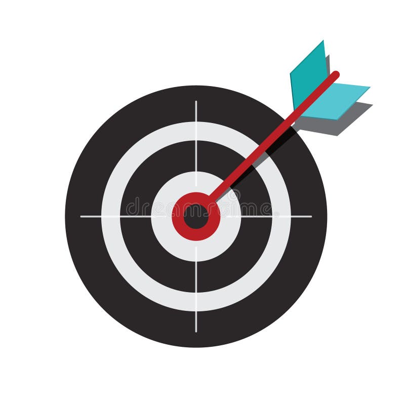 Target Icon with Arrow Vector Stock Vector - Illustration of ...