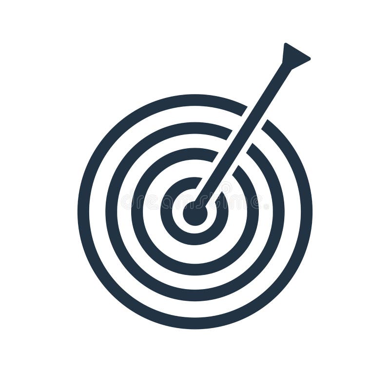 Target Icon Vector Sign and Symbol Isolated on White Background, Target ...