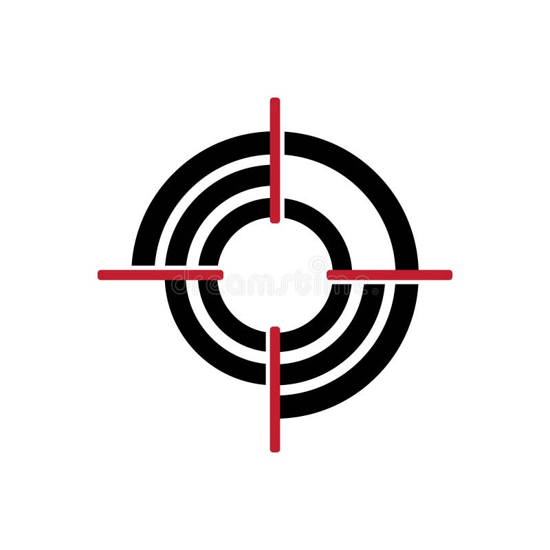Target Icon Vector Logo Design Stock Illustration - Illustration of ...