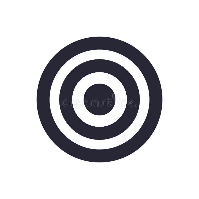 Target Symbol Icon Vector Sign and Symbol Isolated on White Background ...