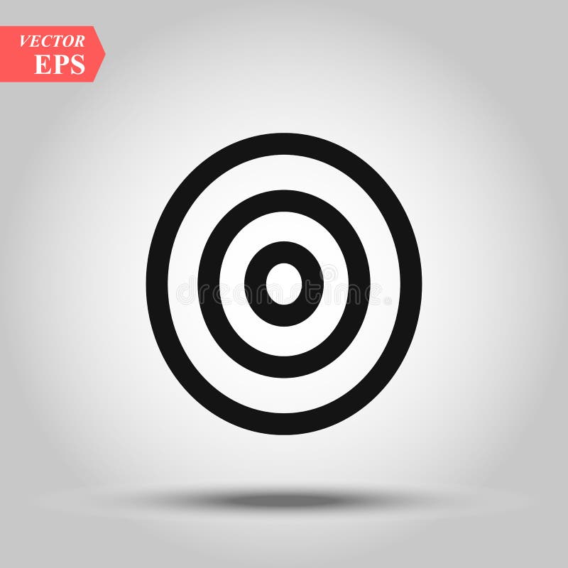 Target Icon Vector. Simple Flat Symbol. Perfect Black Pictogram ...