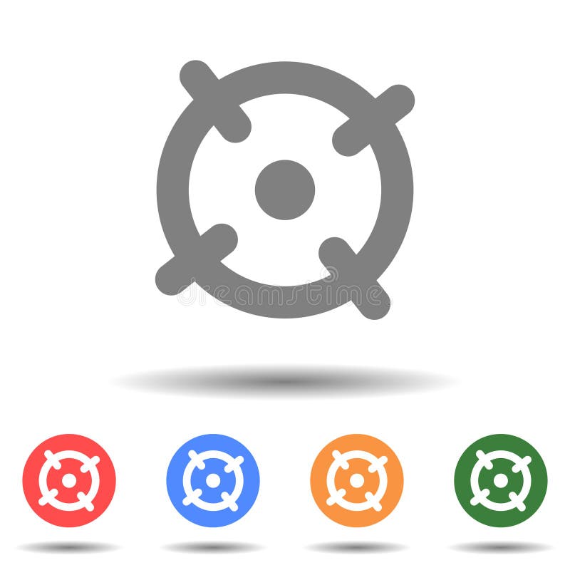 Target Icon Vector in Simple Style Stock Vector - Illustration of ...