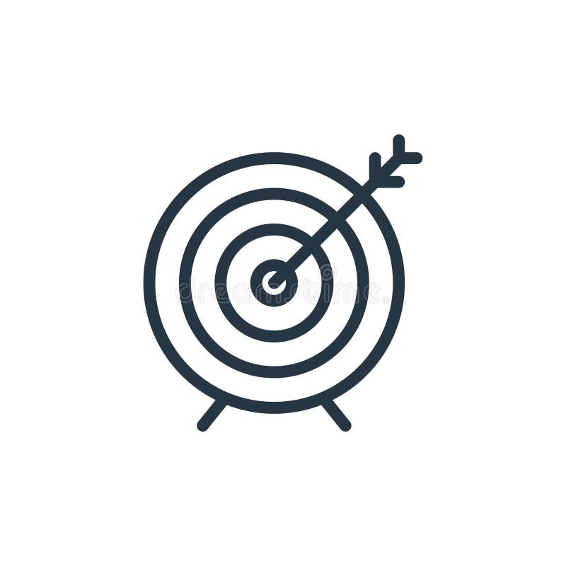 Target Icon Vector from Sports Concept. Thin Line Illustration of ...