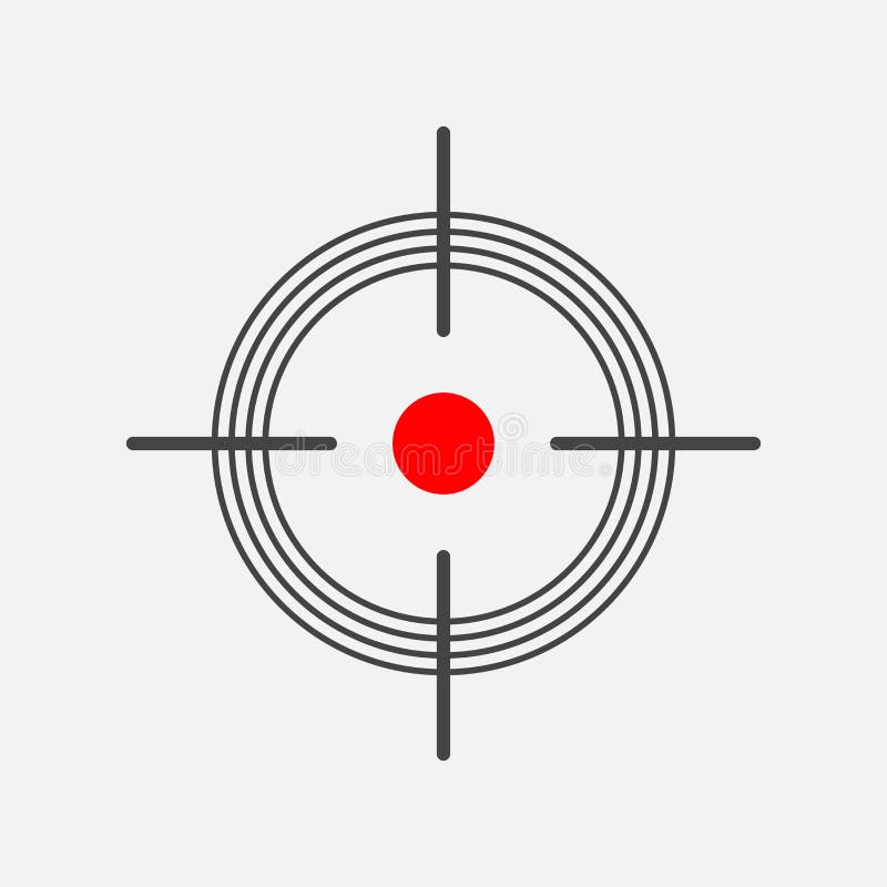 Target Target Icon. Vector Symbol of the Target. Vector Illustration on ...