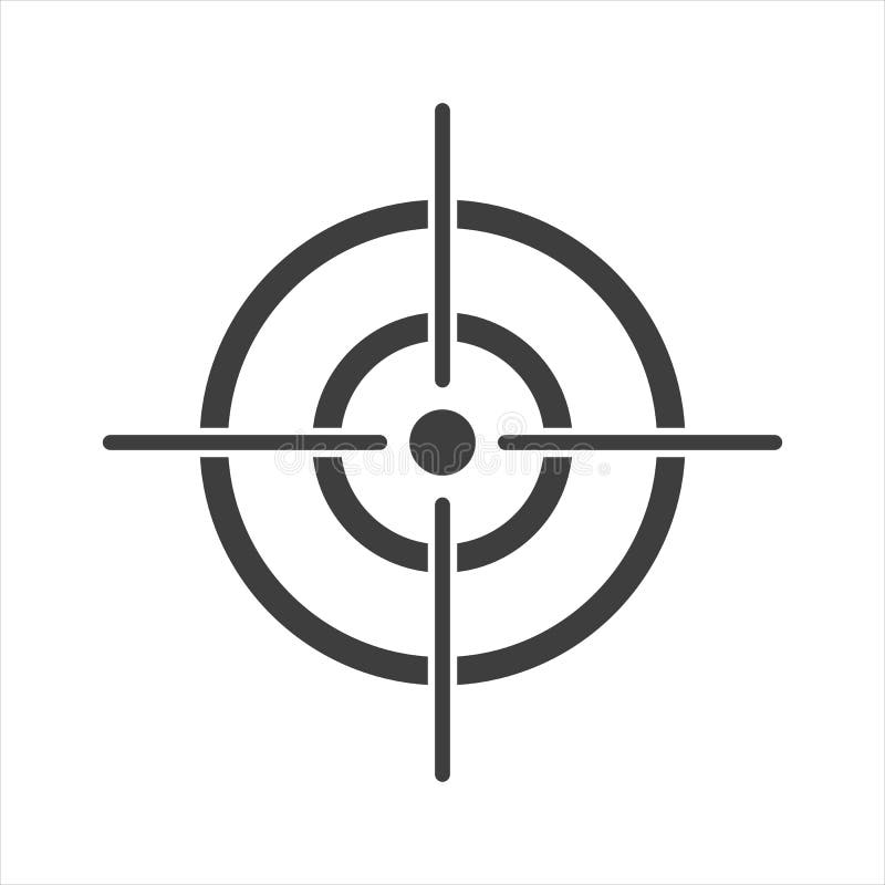 Target Icon on White Background. EPS 10. Vector Stock Vector ...