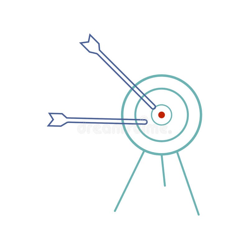 Target Icon on a White Background, Vector Illustration Stock Vector ...