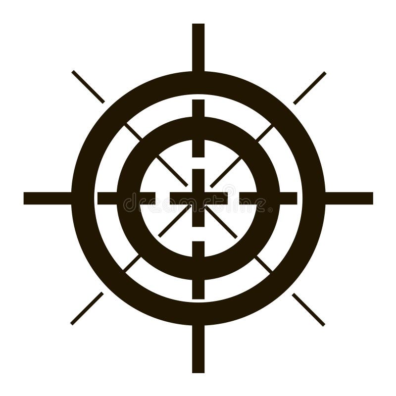 Target Icon on White Background. Vector Illustration in Trendy Flat ...