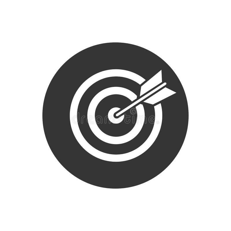 Target Icon on White. Illustration Vector Illustration Flat Style Stock ...