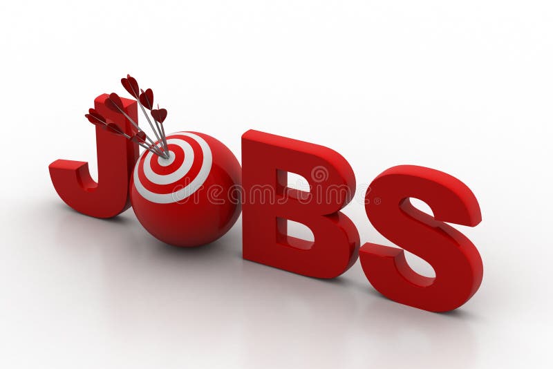Target Icon on the Word Job Stock Illustration - Illustration of ...