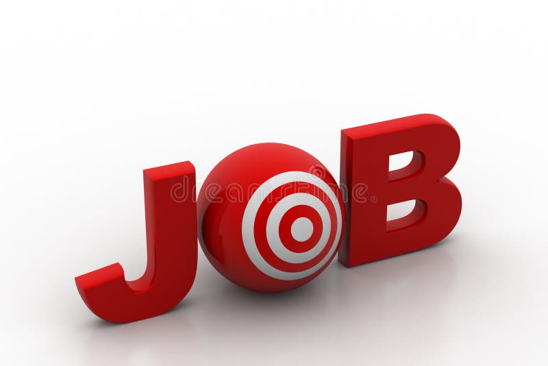 Target Icon on the Word Job Stock Illustration - Illustration of ...