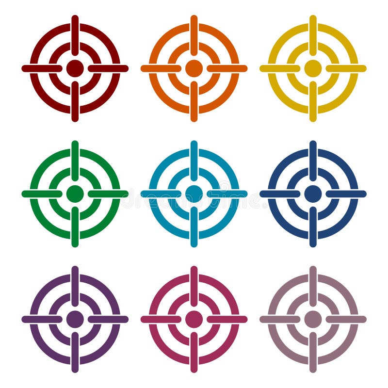 Target icons set stock vector. Illustration of environment - 104752727