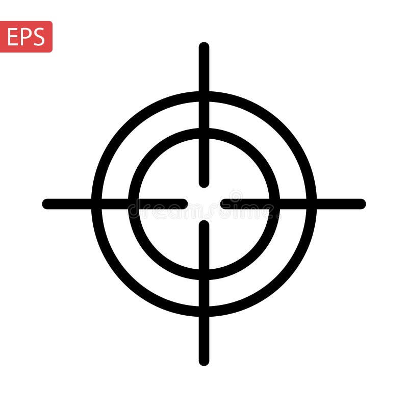White Background. Vector Illustration Target Icon Stock Illustration ...